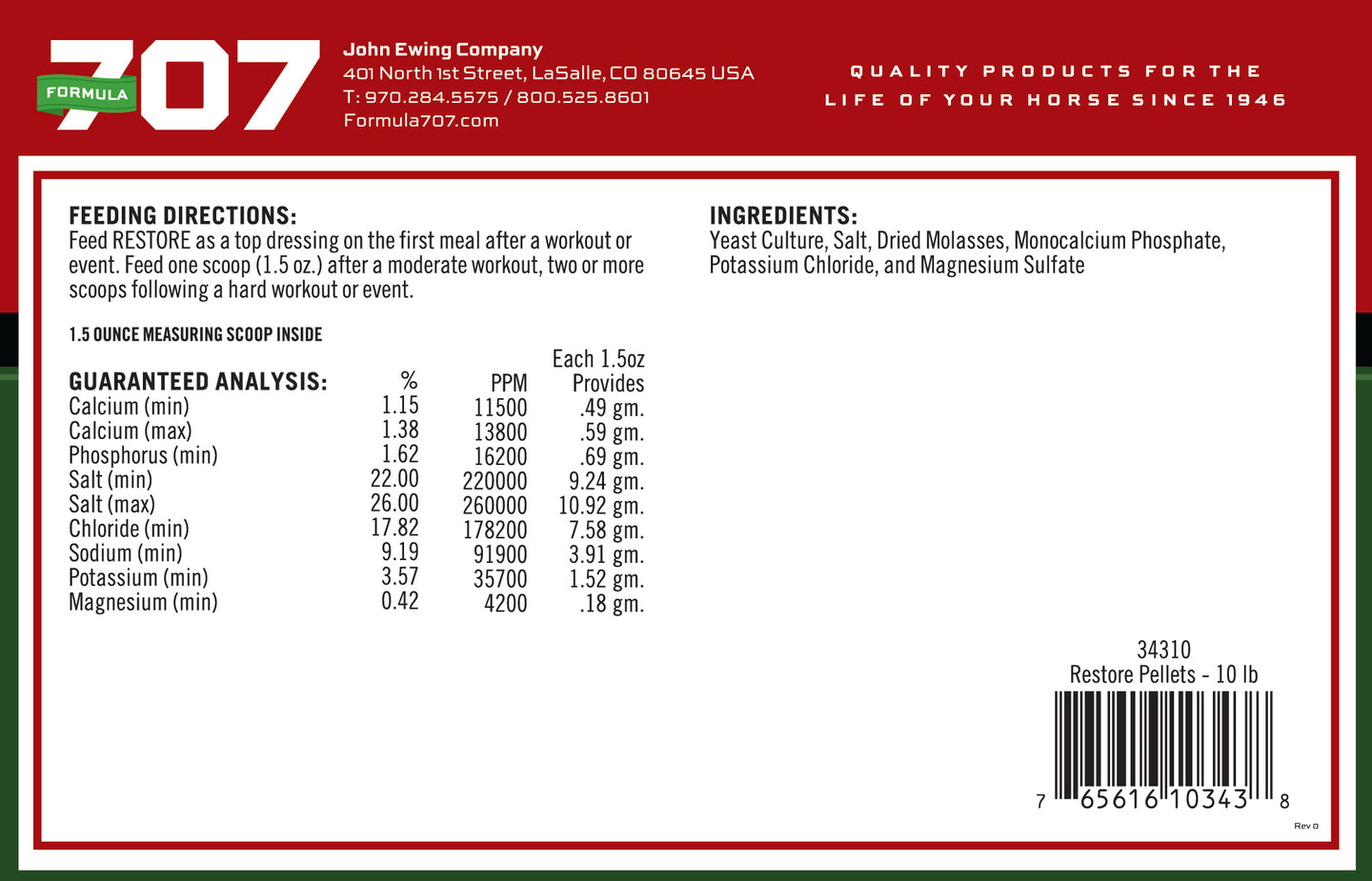 Calming Pellets – Formula 707®