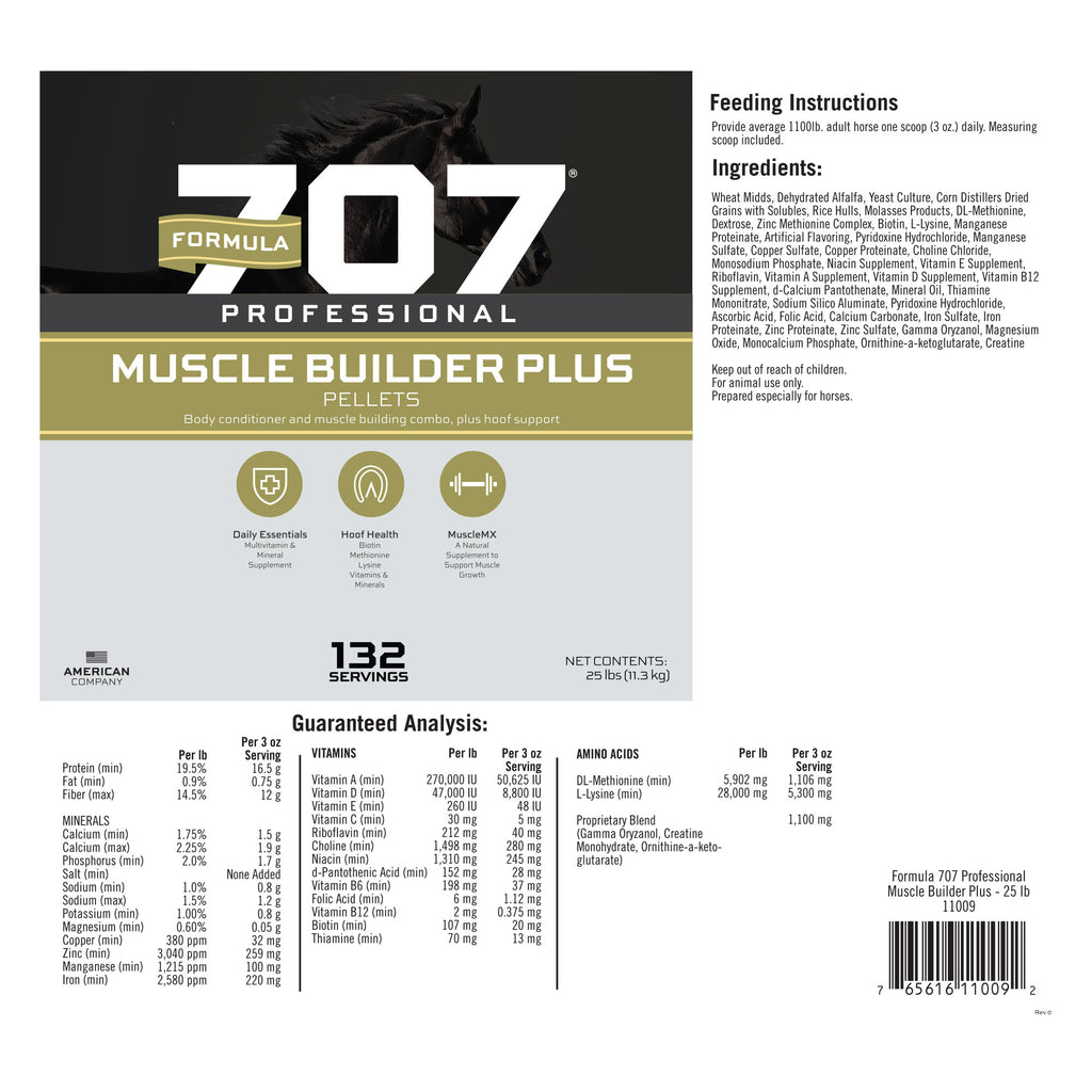 Muscle Builder Plus Bulk - 25 lb bag – Formula 707®
